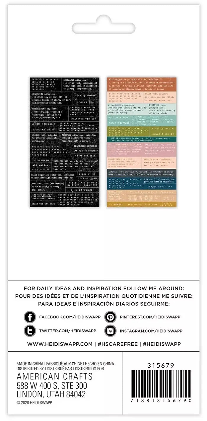 Care Free Definition Sticker - American Crafts