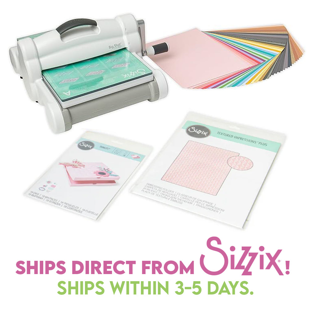 Sizzix New Big Shot Plus Craft Die-Cutting Machine (White & Gray) with ...