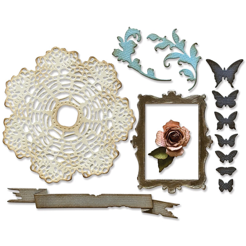 Boutique Thinlits Die Set - Back from the Vault by Tim Holtz - Sizzix | CraftDirect.com