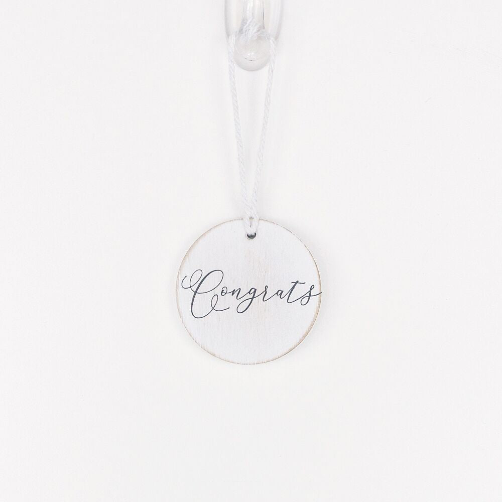 Wooden Congratulations Bottle Charm - Celebrate Success