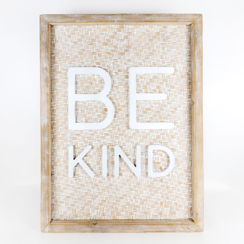 Be Kind Wood Wall Sign - Inspirational Home Decor