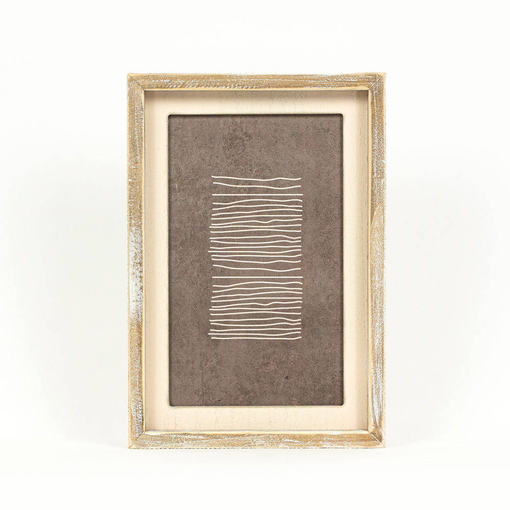 9x13 Brown Cream Wood Frame Sign | B Line Collection