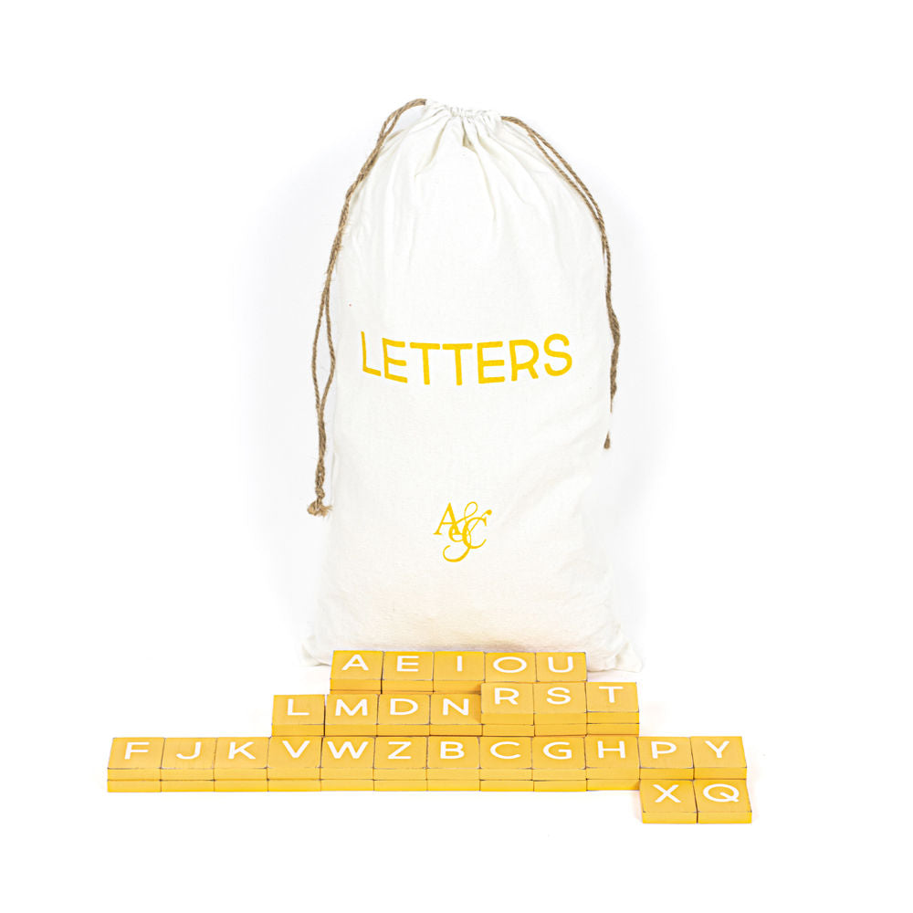 Mustard & White Letterboard Letter Set | 70 Pieces