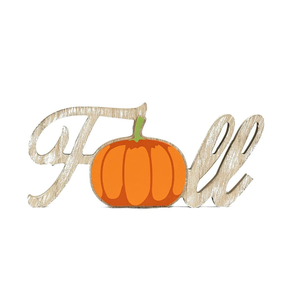 Multicolor Fall Wood Cutout - Seasonal Home Decor