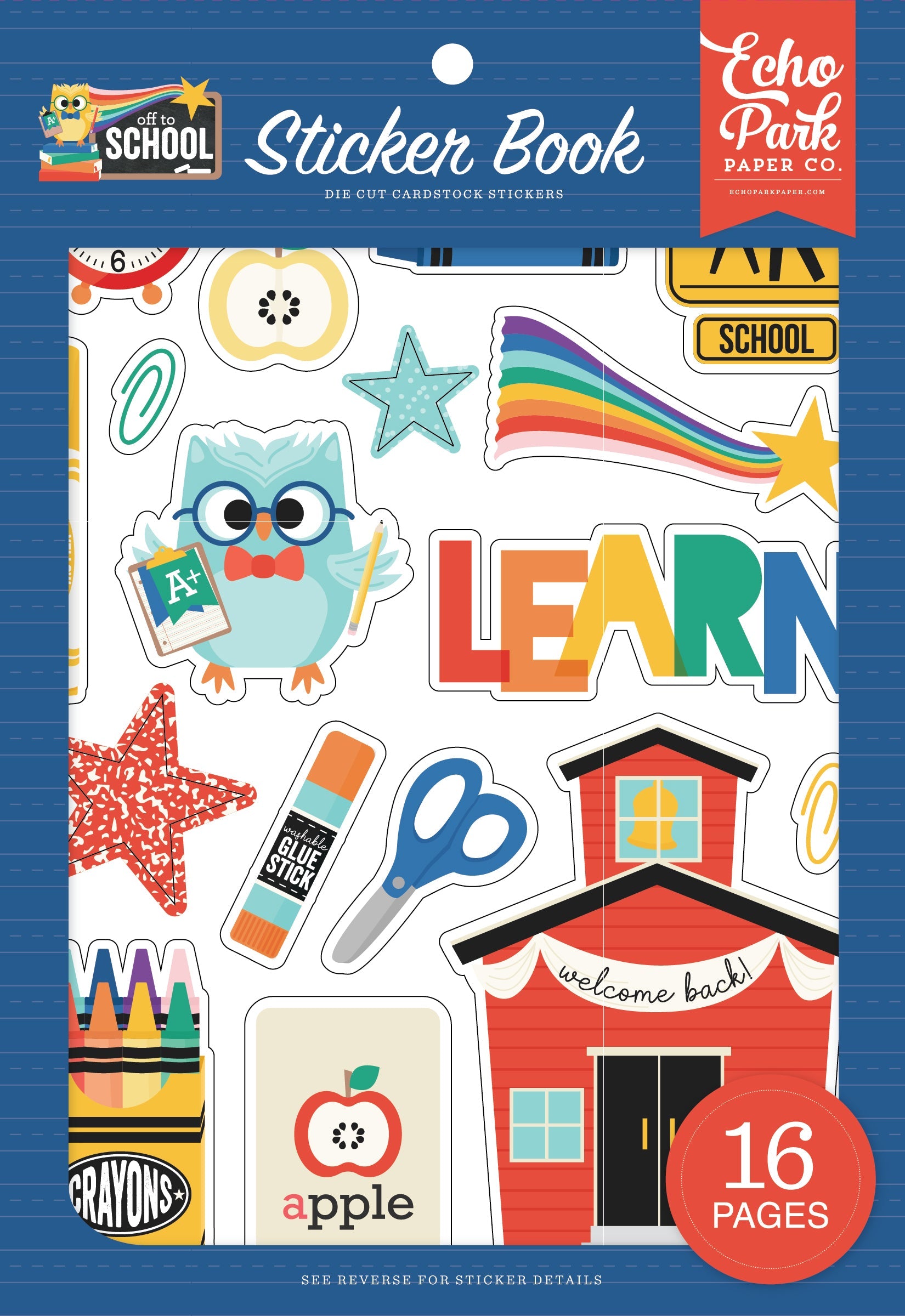 Off To School Sticker Book - Echo Park | CraftDirect.com