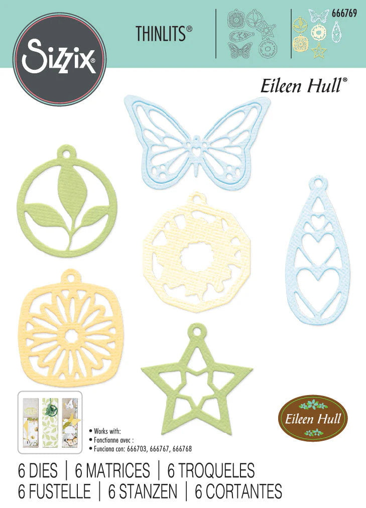 Sizzix Charms Thinlits Die Set by Eileen Hull