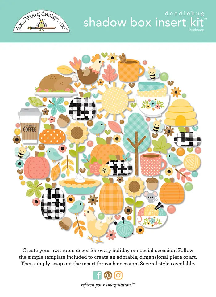 Doodlebug Farmhouse Shadow Box Kit