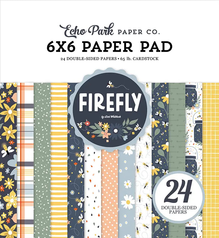 Echo Park Firefly Paper Pad, 6" x 6"