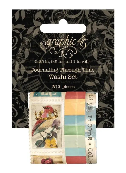 Graphic 45 Journaling Through Time Washi Tape Set