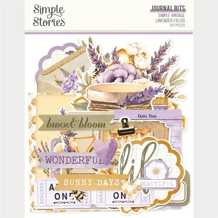 Simple Stories Simple Vintage Lavender Fields Journal Bits & Pieces