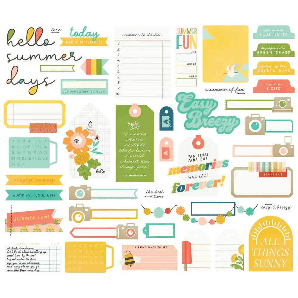 Summer Snapshots Journal Bits & Pieces - Simple Stories