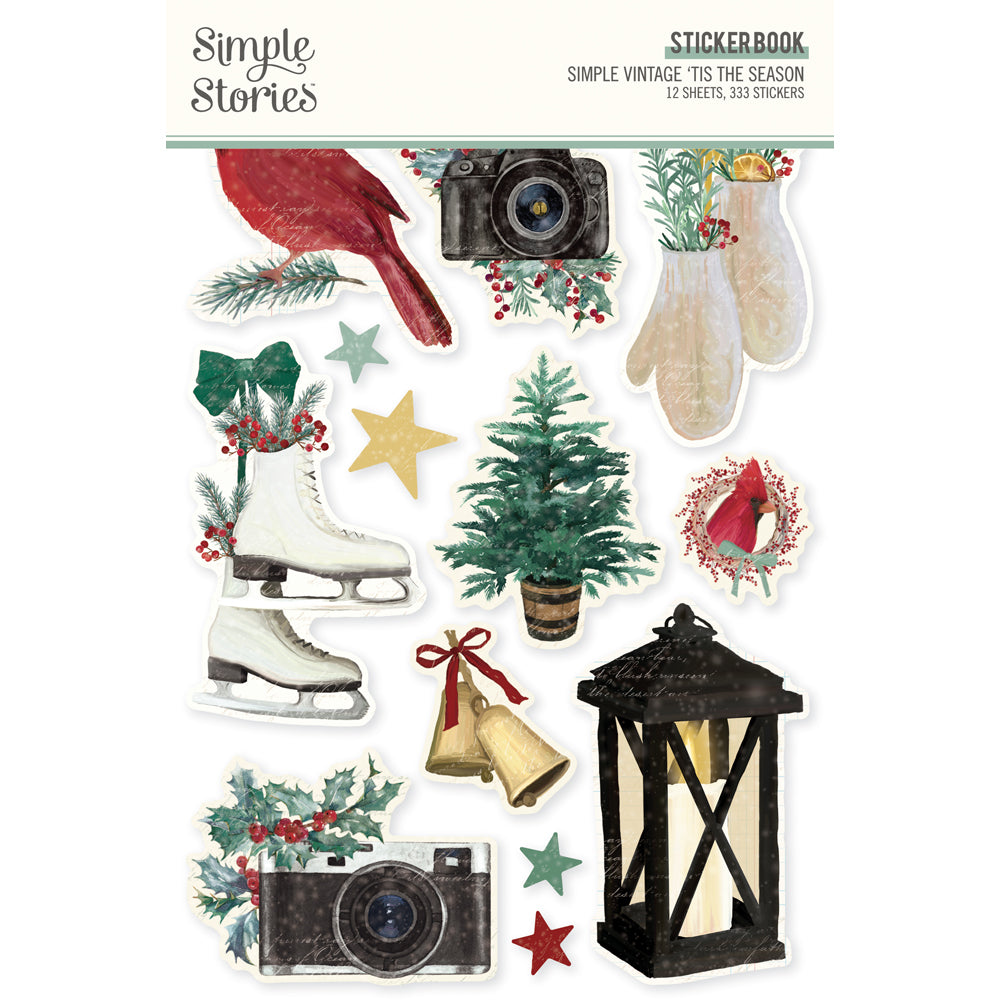 Simple Stories Simple Vintage Tis The Season Sticker Book for Scrapbooking