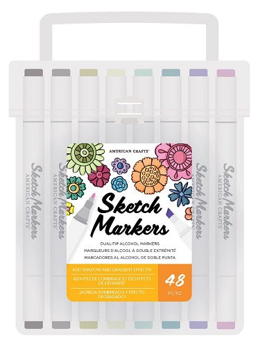 American Crafts 48 Sketch Markers Value Pack for Crafting | CraftDirect.com