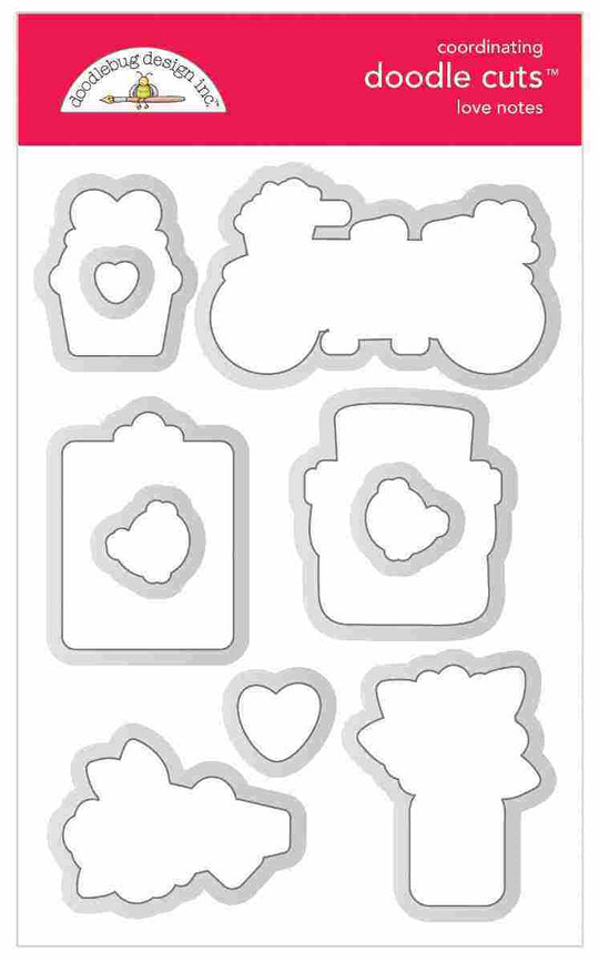 Doodlebug Love Notes Doodle Cuts Die Set for Die-Cutting