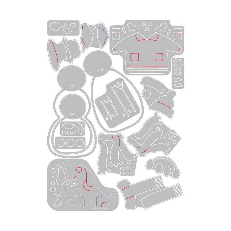 Sizzix Snow Family Thinlits Dies by Jennifer Ogborn for Die-Cutting Projects | CraftDirect.com