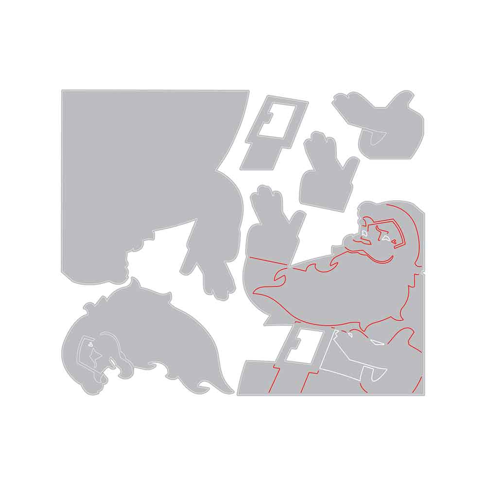 Sizzix Retro Santa Thinlits Die Set by Tim Holtz for Die-Cutting Projects | CraftDirect.com