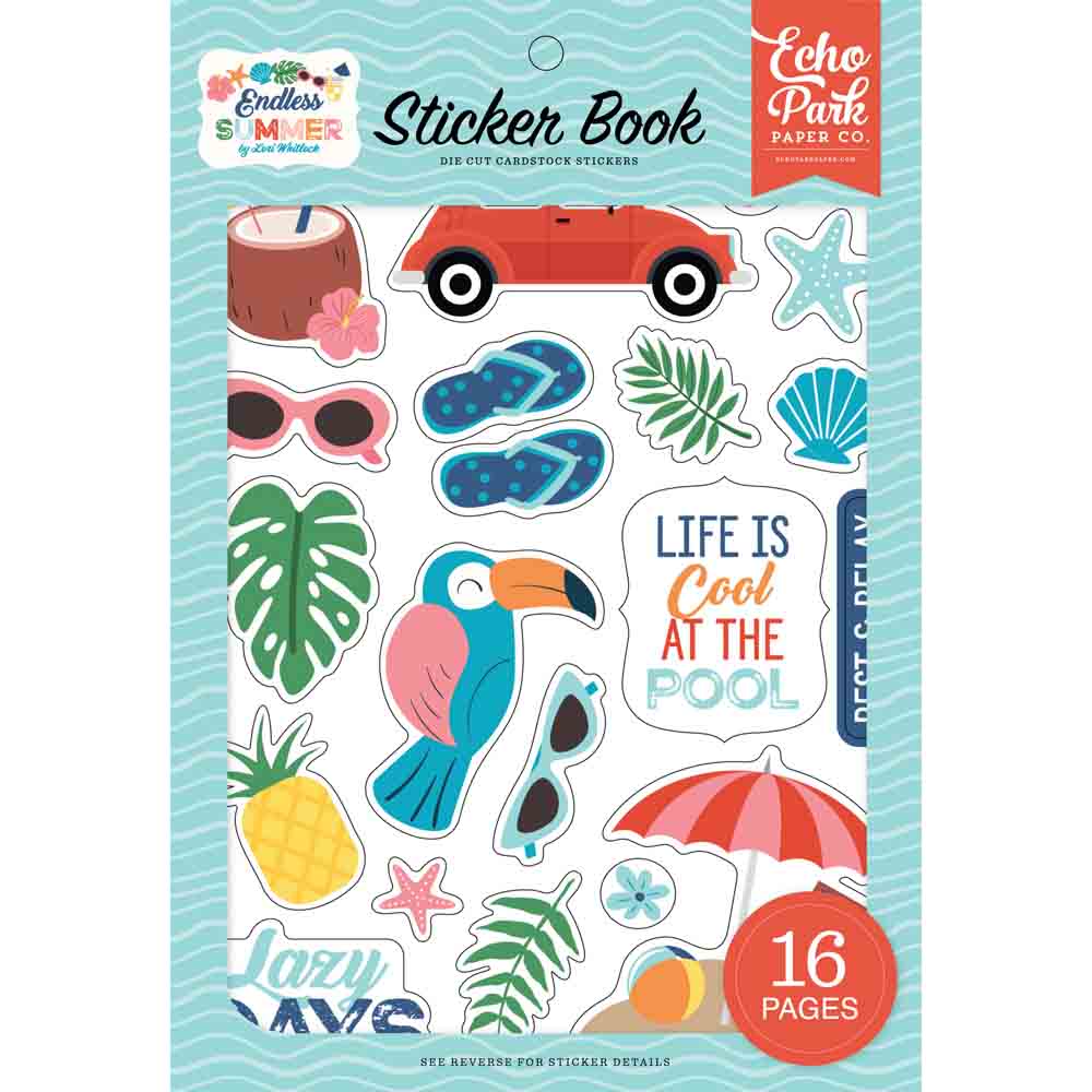 Echo Park Endless Summer Sticker Book for Scrapbooking