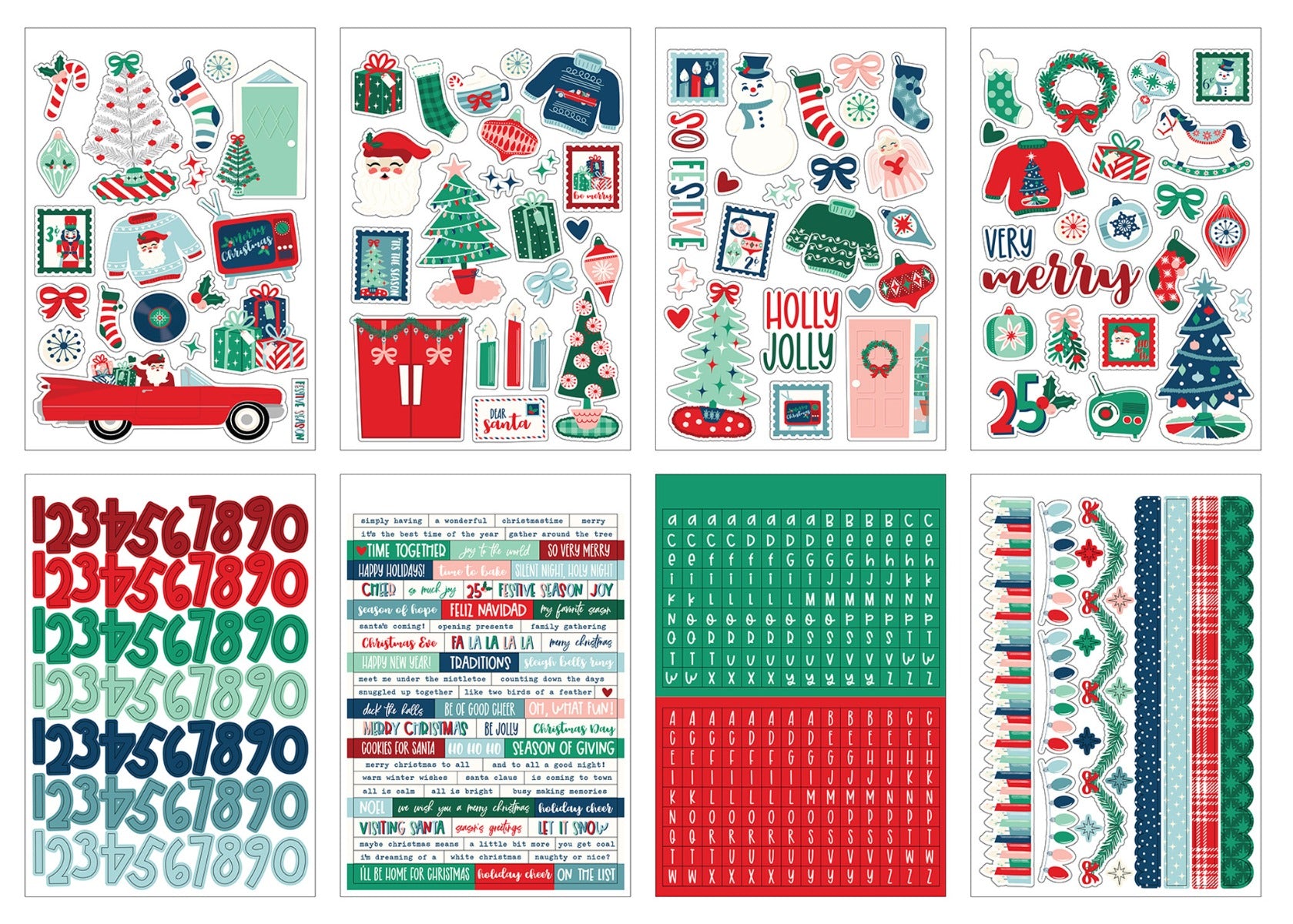 Echo Park Happy Holidays Sticker Book for Scrapbooking | CraftDirect.com