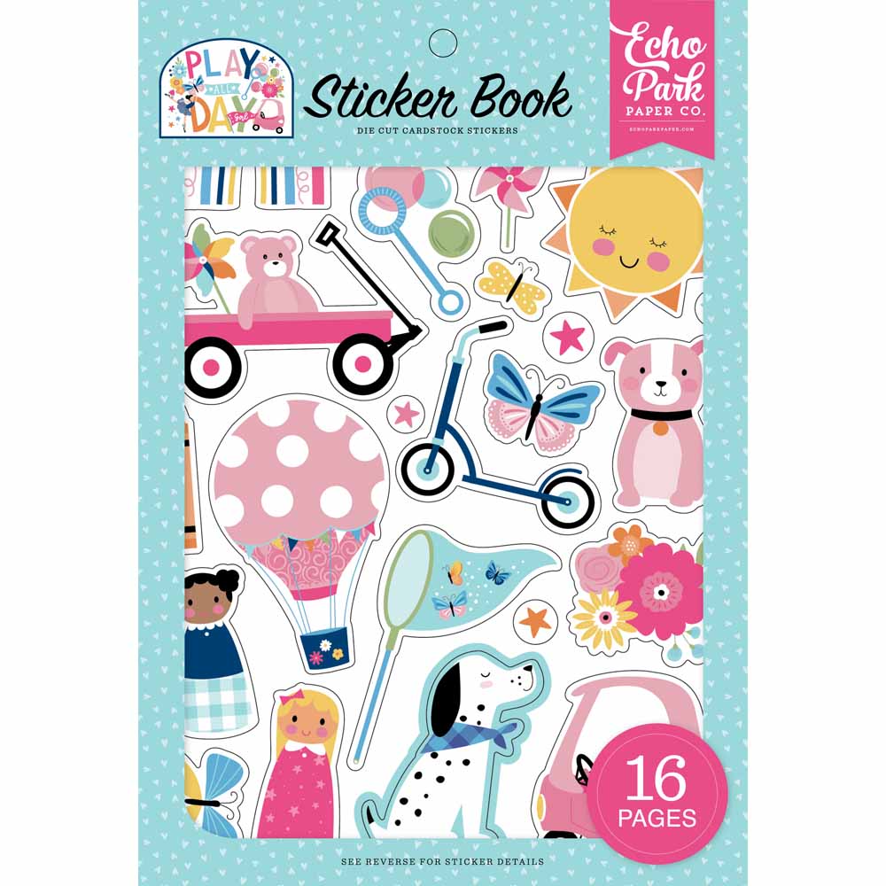 Play All Day Girl Sticker Book - Echo Park-Clearance – CraftDirect.com