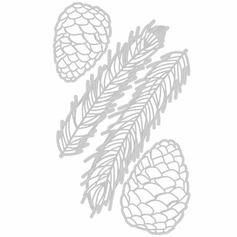 Sizzix Pine Branch Thinlits Dies by Tim Holtz for Die-Cutting Projects | CraftDirect.com