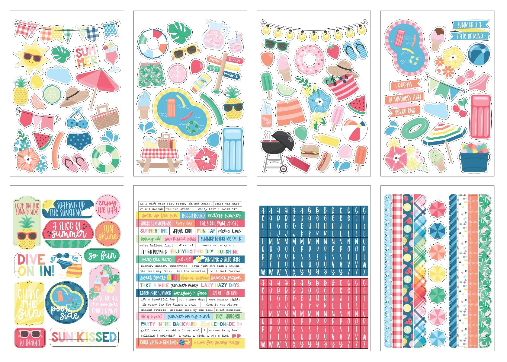 Echo Park Sun Kissed Sticker Book for Scrapbooking | CraftDirect.com